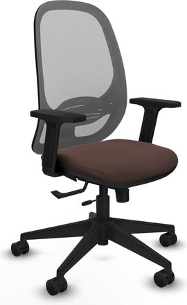 Piqueras y Crespo Hoher Schreibtischstuhl mit 2D-Armlehnen, h&ouml;henverstellbare Lendenwirbelst&uuml;tze, ausgestattet mit Syncro/Translack und Schneideschaum, mit Rollen von 6