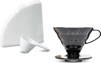 Hario Hario VD-01-TB-EU Kaffeebrauer, Filterpapier, Schaufel, V60, Kunststoff