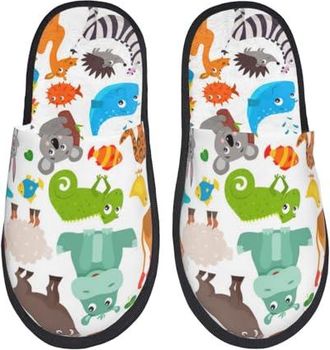 Generic Pantoufles Animaux Cozy Slippers Doux Chaussons DInt&eacute;rieur Pour H&ocirc;tel Homme Camping L