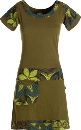 vishes Damen Kurzarm Kleid in Orange I Gr&ouml;&szlig;e 4XL (44-46) I Handgefertigt aus 100% Baumwolle I Stylisches Sommerkleid f&uuml;r Freizeit & Alltag I Nachhaltige Alte