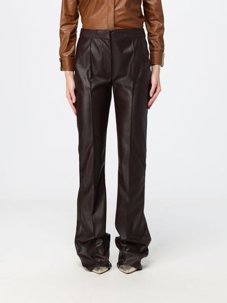Elisabetta Franchi Pantalon &eacute;vas&eacute; en similicuir &agrave; taille mi-haute