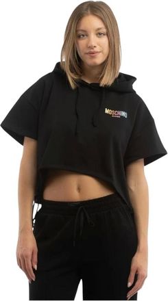 Moschino Femme, Sweatshirts et sweats &agrave; capuche, Noir, Taille: 44 FR SweaT-shirts &agrave; capuche