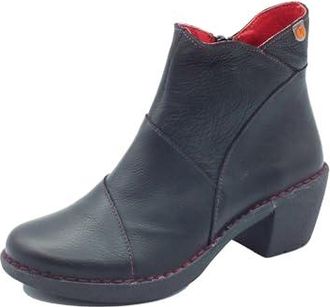 Jungla 7518 Yankee Bottines pour femme en cuir noir avec &eacute;clair et talon moyen, Noir, 38 EU