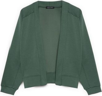 Fiorella Rubino Femme, Vestes, Vert, Taille: 44 FR SweaT-shirt ouvert en scuba