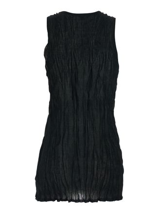 Toteme Womens Top Crinkled Knit Black Tops