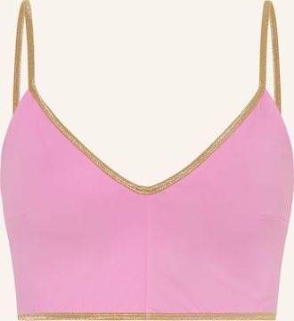 Mymarini Mymarini Bustier-Bikini-Top Vacation Top Shine Zum Wenden Mit Uv-Schutz 50+ rosa