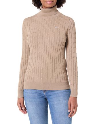 GANT Stretch Cotton Cable Turtleneck