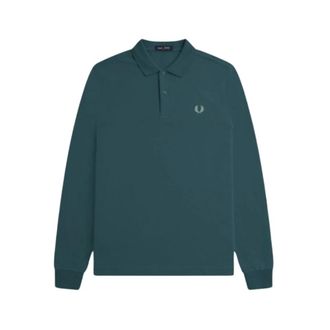 Fred Perry Lang&auml;rmeliges Poloshirt - - Tops - Herren - Gr&uuml;n - S