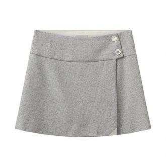 The Garment Schicker Woll-Minirock - - Skirts - Damen - Grau - XS