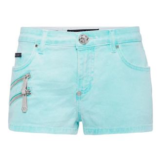Philipp Plein Femme, Shorts, Bleu, Taille: W27 Hot Pants