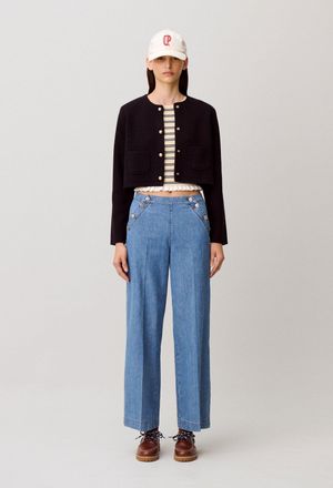 Claudie Pierlot Denim-Jeans mit Latz
