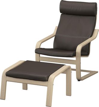 IKEA POÄNG Sessel und Hocker