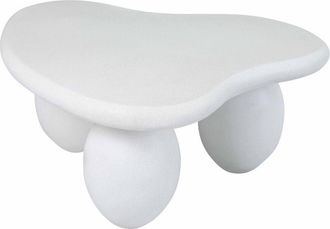 Oviala Table basse de jardin design forme organique effet b&eacute;ton lisse