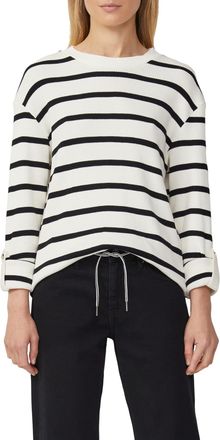 s.Oliver Geringeltes Sweatshirt mit Rippstruktur und Turn-up