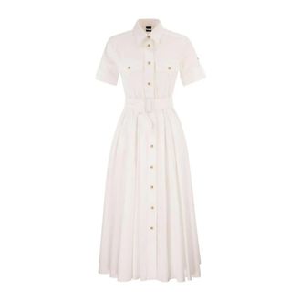 Fay Hemdkleid mit G&uuml;rtel - - Dresses - Damen - Wei&szlig; - L