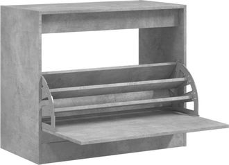 vidaXL Schuhschrank Betongrau 80x42x69 cm Holzwerkstoff Vidaxl