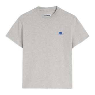 Jil Sander Rundhals-Baumwoll-T-Shirt - - Tops - Damen - Grau - S