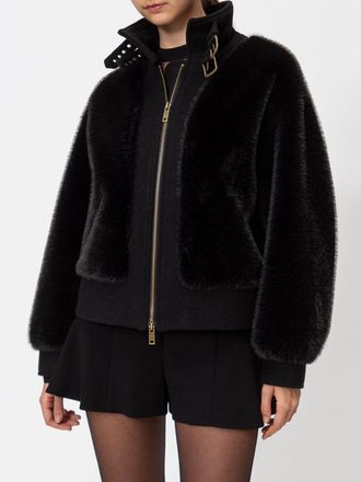 Twinset Pelzmantel Damen Farbe Schwarz