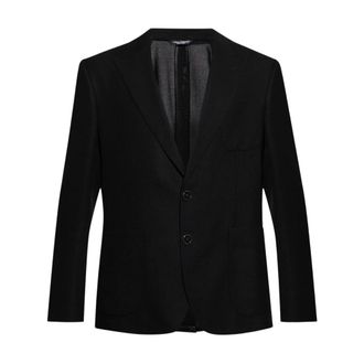 Dolce & Gabbana Einreihige Wolljacke - - Suits - Herren - Schwarzk - L