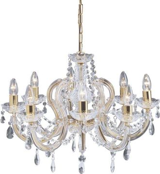 Searchlight Searchlight Marie Therese - 8 Light Crystal Chandelier aus poliertem Messing, E14