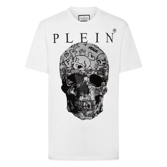 Philipp Plein T-Shirt Rundhals Skull - - Tops - Herren - Wei&szlig; - 3XL