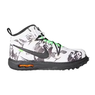 Nike Air Force 1 Grafikdruck Schuhe f&uuml;r Damen, Leder (Wei&szlig;/Schwarz)
