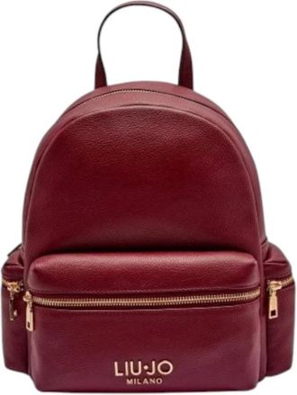 Liu Jo Femme, Sacs, Rouge, Taille: ONE Size Sac à Dos avec Imprimé Clouté et Fermeture Éclair