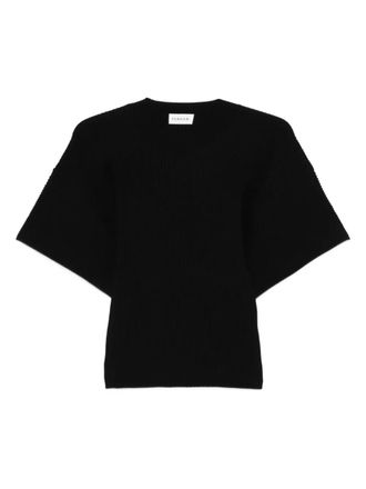 P.A.R.O.S.H. haut nervuré à manches évasées - Noir