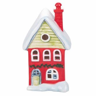 Villa D'Este Home Tivoli LED-Haus aus Keramik, H&ouml;he 14,7 cm, Xmas