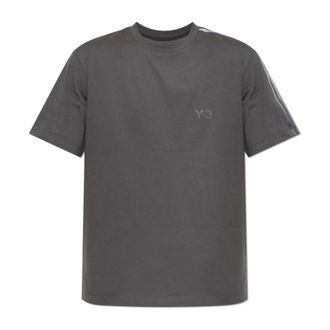 Yohji Yamamoto Gradient Stripes Kurzarm-T-Shirt - - Tops - Herren - Grau - M