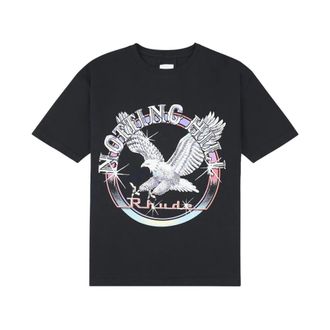 Rhude Homme, Tops, Noir, Taille: L Notting Hill Eagle Tee