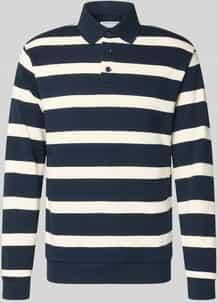 Lindbergh Relaxed Fit Poloshirt mit Streifenmuster