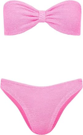 Hunza G Femme, Maillots de bain, Rose, Taille: ONE Size Bikini Bandeau à Volants - Bubblegum