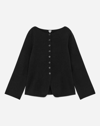 Arket Strickjacke Aus Merinowolle -Schwarz