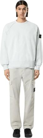 Stone Island Homme, Sweatshirts et sweats &agrave; capuche, Bleu, Taille: XL SweaT-shirt en molleton de coton