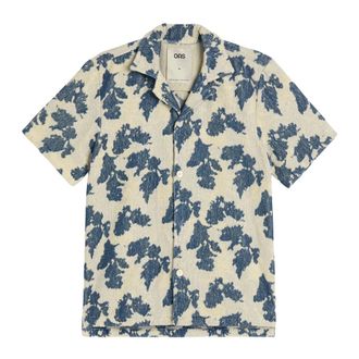 OAS Oas, Homme, Chemises, Multicolore, Taille: L Chemise en tissu éponge jacquard nuageux