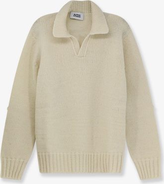 Alpha Studio Wool blend ribbed collar sweater - ALPHA-STUDIO - gender_Man