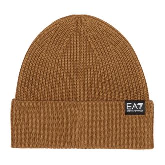 Emporio Armani Homme, Accessoires, Orange, Taille: M Bonnet &agrave; motif c&ocirc;tel&eacute;