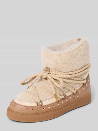 INUIKII Snow Boots aus Leder mit Teddyfell Modell CURLY ROCK