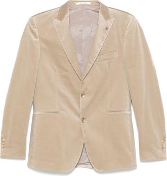 Tagliatore Sakko aus Samt - Nude