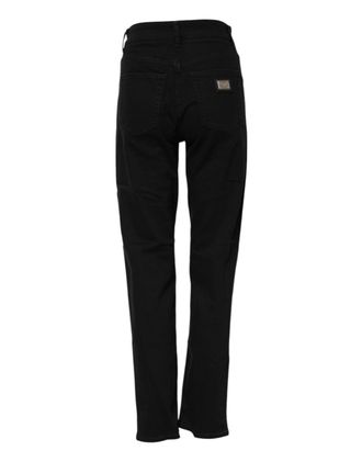 Dolce & Gabbana Womens Black Boyfriend Cotton Stretch Denim Jeans Elastane Clothing