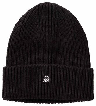 Benetton Herren Berretto 12paua00x Winter-Zubeh&ouml;r-Set, Schwarz, 58