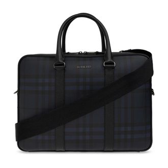 Burberry City Check Aktentasche - - Bags - Herren - Blau - ONE SIZE