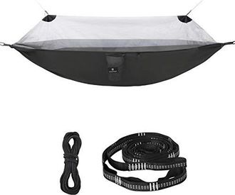 Songmics GDC16BG Hängematten, Schwarz + Grau