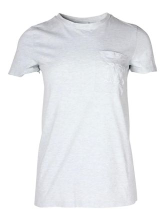 Max Mara t-shirt &agrave; logo brod&eacute; - Gris