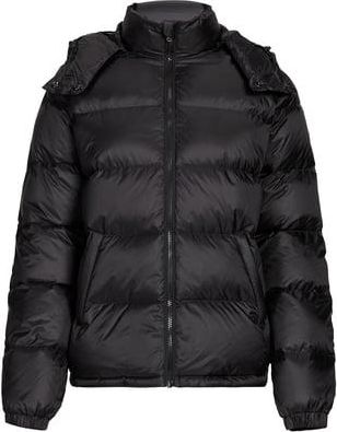 Jott Matelassée -Jacke mit abnehmbarer Kapuze - Schwarz