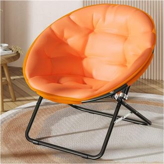 Generic Tragbarer faltbarer Tellerstuhl - Leichter Metallrahmen Campingstuhl für drinnen und draußen - perfekt für Camping, Entspannung, Lesen und Wohnkomfort