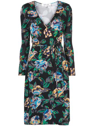Diane Von F&uuml;rstenberg floral wrap dress - Noir