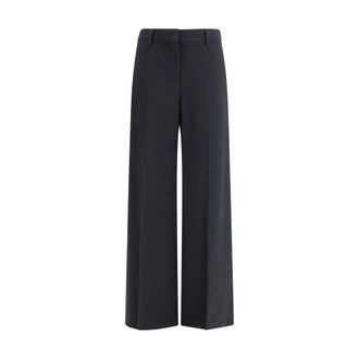 Brunello Cucinelli Femme, Pantalons, Gris, Taille: 36 FR Wide Pantalons