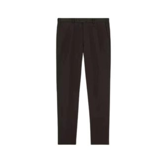 Loro Piana Braune Baumwollhose mit flacher Vorderseite - - Trousers - Herren - Braun - M